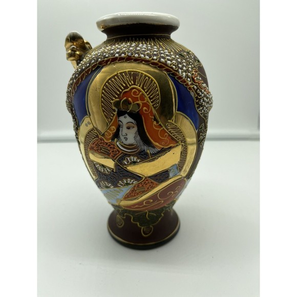 Accents | Japanese Moriage Dragon Satsuma Hand Painted 6 Vase Japan ...